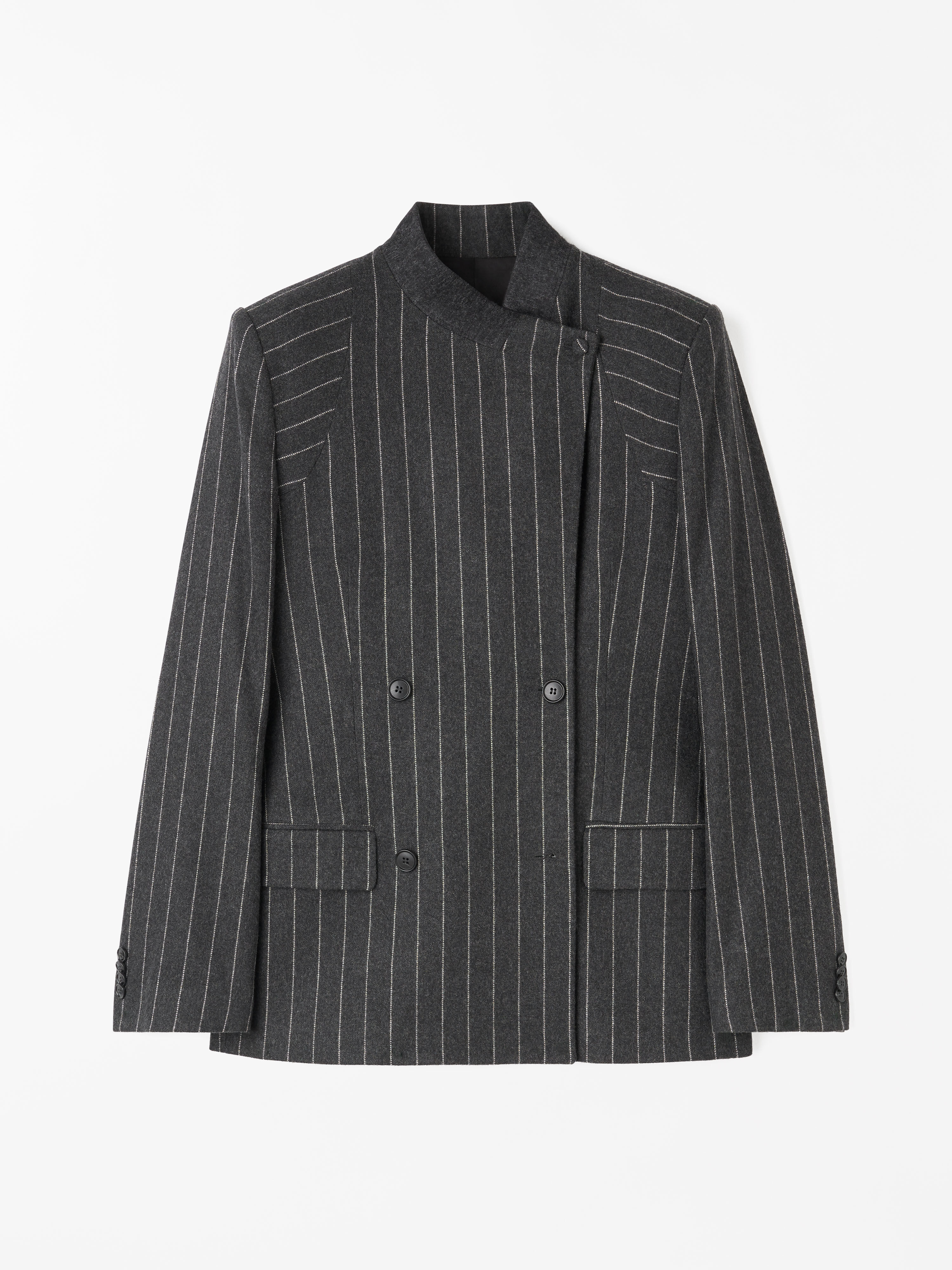 Overlapping neckline grey Ley Jacket | Tiger Of Sweden