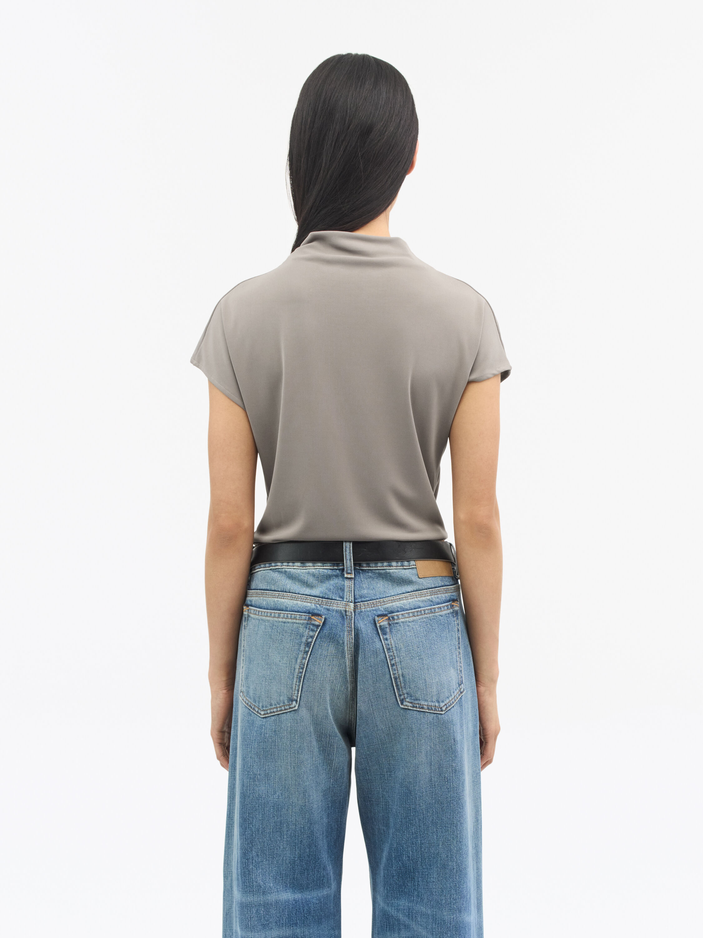 Alitta Slip-on shaped funnel neckline Top | Tiger Of Sweden